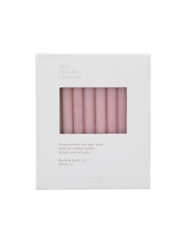 YAYA - Rosa Mini-Tafelkerzen - 10er-Set – the ginger club