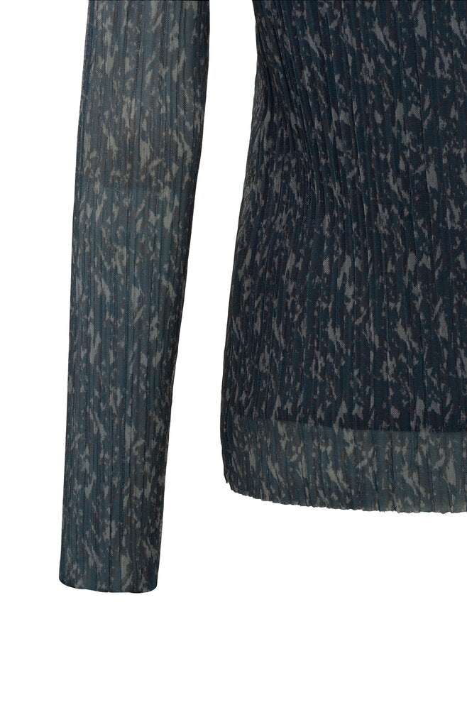 YAYA - Mesh Oberteil Blueberry Blue – the ginger club